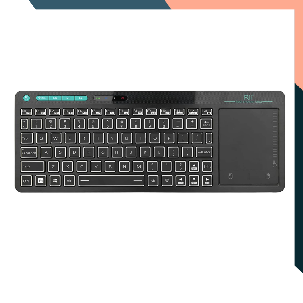 Rii K18S Mini Keyboard: Bluetooth wireless with Dual-Color Backlit and ...