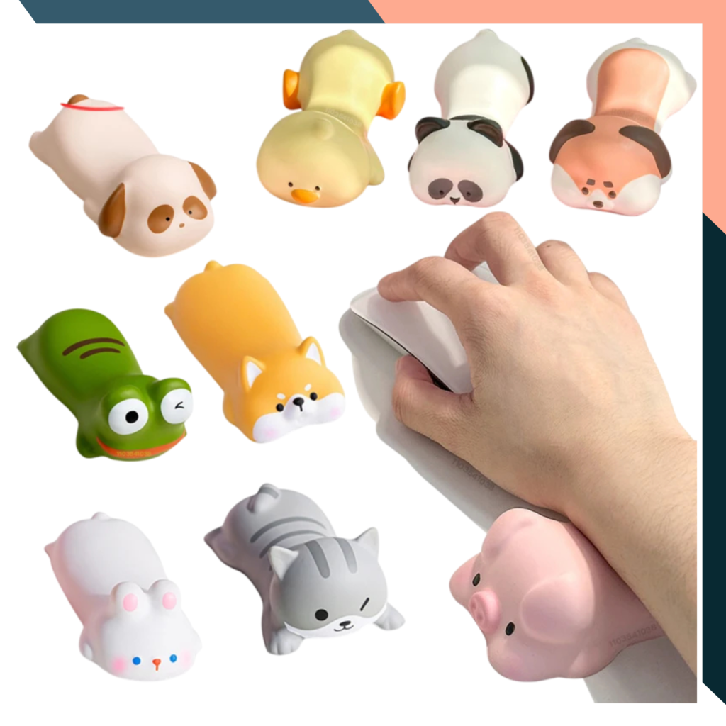 Cute Animal Wrist Rest Mouse Pad – Ergonomic Support | Cat, Dog, Duck ...
