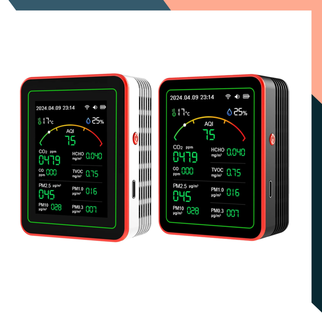 WiFi 15-in-1 Indoor Air Quality Monitor – Real-Time Air Quality ...