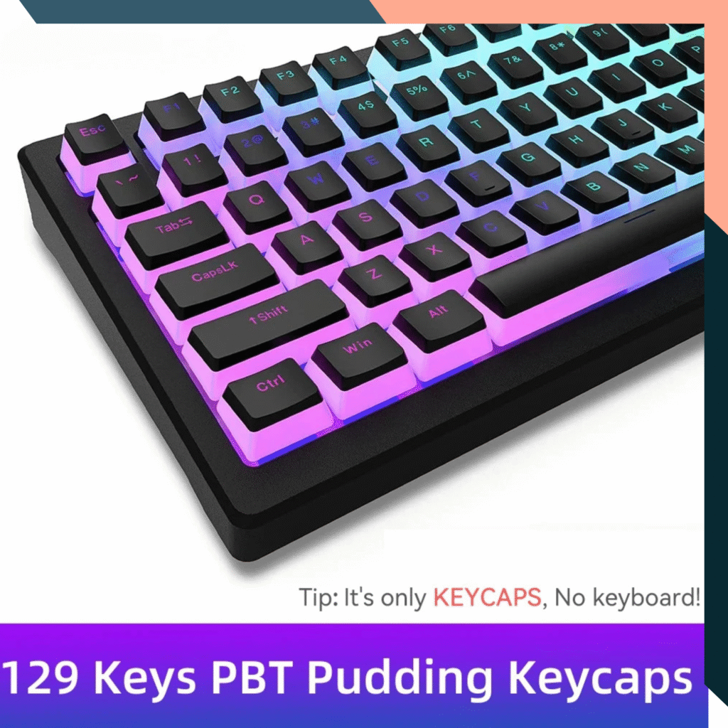 Pudding PBT Keycaps 129 Keys Double Shot OEM Profile for RGB MX ...