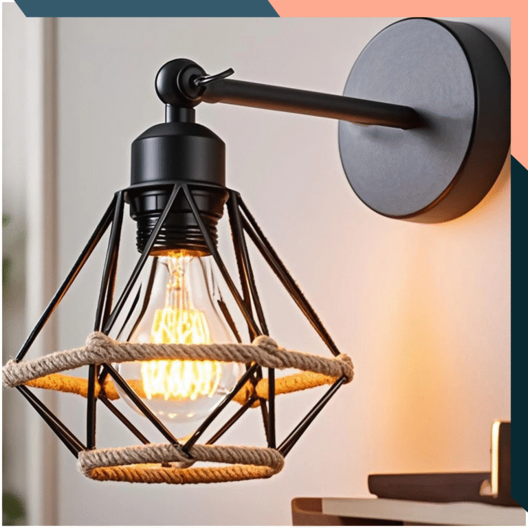 Nordic Wall Sconce Light E27 Iron LED Wall Lamp for Bedroom Living Room ...